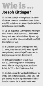 Testpiloot en parachutist Joseph Kittinger (94) overleden - KIJK Magazine